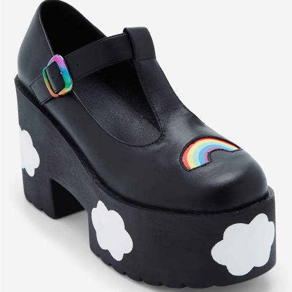 Hot Topic | Shoes | Hot Topic Rainbow Cloud Platform Mary Janes | Poshmark